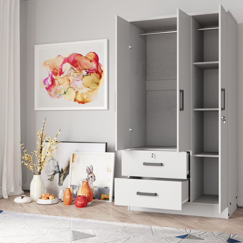 3 door wardrobe closet store